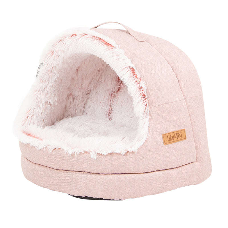 Siena Calming Hooded Pink Cat House – luluandboo.com.au